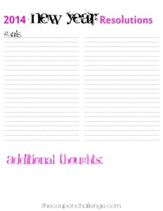 2014 New Year Resolution Planner